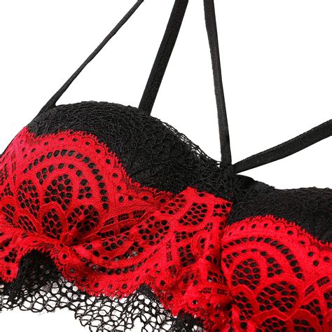 ZhaZhaMeng Damen Dessous Set Sexy Valentinstags Dessous Spitzen BH