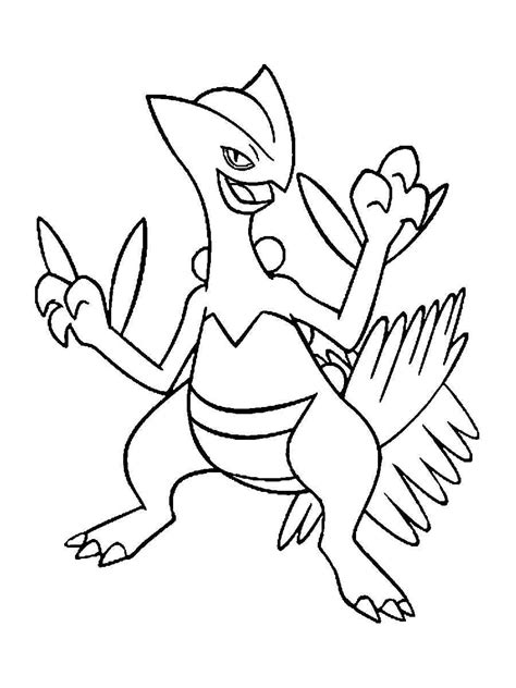 Pokemon Sceptile Coloring Pages Free Printable