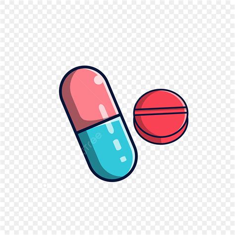 Pill Capsule Clipart Vector Drug Capsule And Pill Illustration Icon