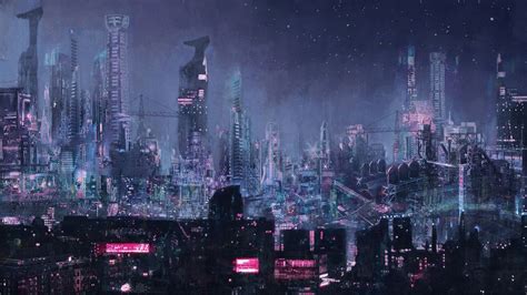 Cyberpunk City Art Wallpapers 38 Images WallpaperBoat