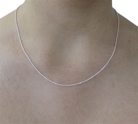 Cadena De Plata Ley 925 De 45 Cm Delgada Para Mujer Agálea MercadoLibre
