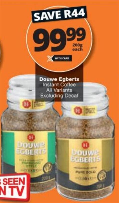 Douwe Egberts Instant Coffee 200g Offer At Checkers