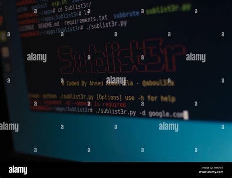 Cyber Hacker Kali Linux Stock Photo Alamy