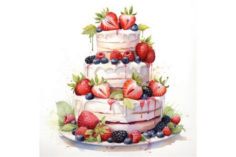 Naked Birthday Wedding Cake Graphic By Ane Creative Fabrica
