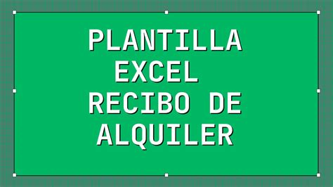 ᐉ Plantilla Excel Recibo Alquiler TodoplantillasExcel