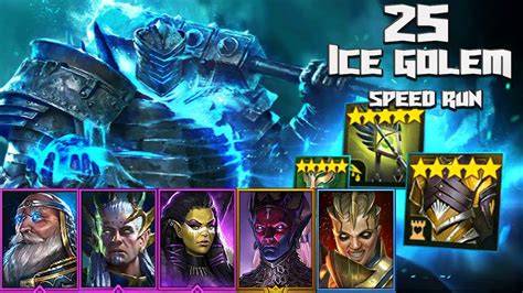 Ice Golem Lvl Speed Run Raid Shadow Legends Youtube