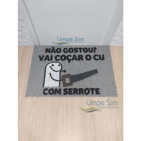Tapete Capacho X Florks Mal Educado Frase Divertido Geek Meme Porta