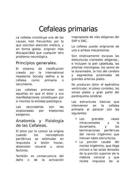 Resumen capítulo 6 Neurología Micheli FE et al Todo sobre Libros de