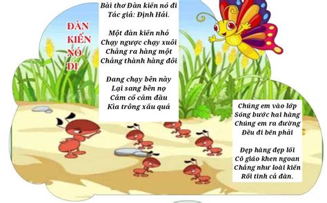 Bài Thơ Đàn Kiến Nó Đi Nội Dung Hình Ảnh Giáo Án