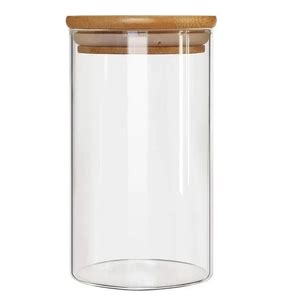 Pote Borossilicato Hermético Tampa Bambu 800ml Class Home Leroy Merlin