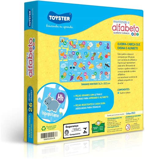 Aprendendo O Alfabeto Quebra Cabe A Pe As Brinquedo Educativo
