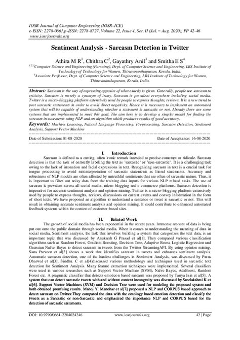 pdf sentiment analysis sarcasm detection in twitter iosr journals