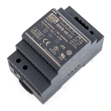 Блок живлення Mean Well на DIN рейку DC 12V 54W 4 5А HDR 60 12 купити