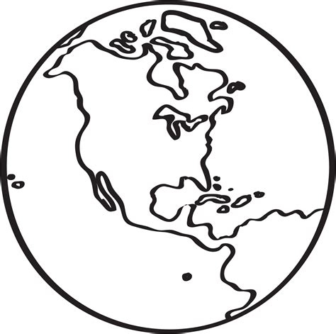 Dibujo A Mano Alzada Del Mapa Del Mundo En El Globo Png