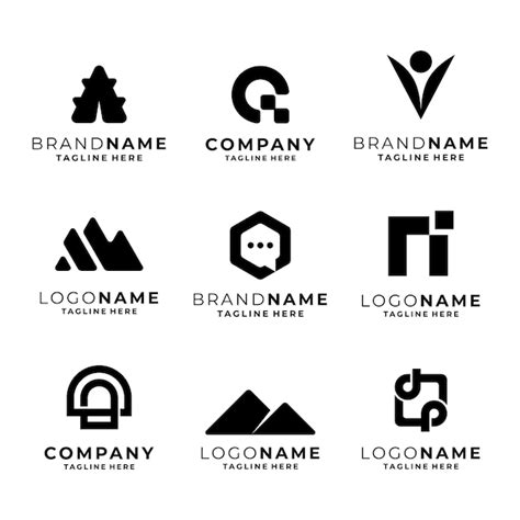 Conjunto De Plantillas De Logotipo Moderno Vector Premium