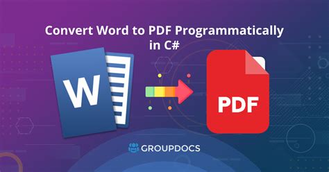 convert word doc to pdf programmatically in csharp