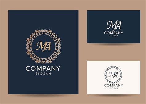 Premium Vector Modern Monogram Initial Letter Ma Logo Design Template