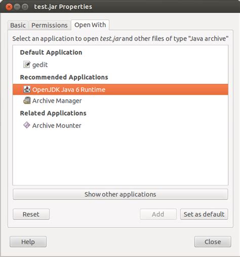 Java How Run A Jar File With A Double Click Ask Ubuntu