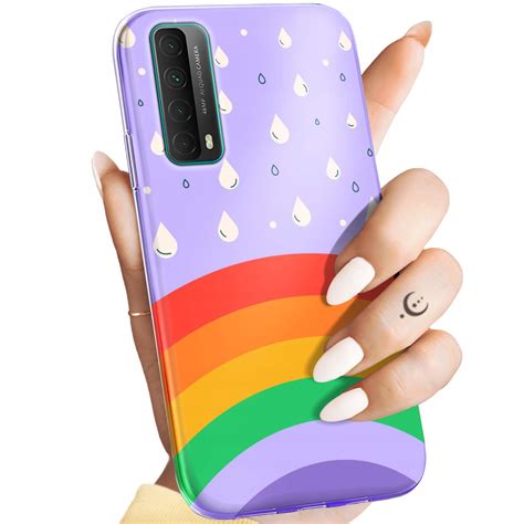 ETUI DO HUAWEI P SMART 2021 WZORY TĘCZA RAINBOW OBUDOWA POKROWIEC CASE
