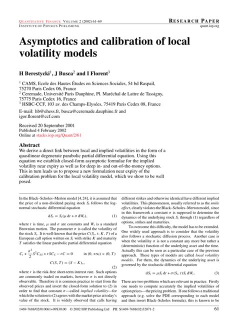 pdf asymptotics and calibration in local volatility models