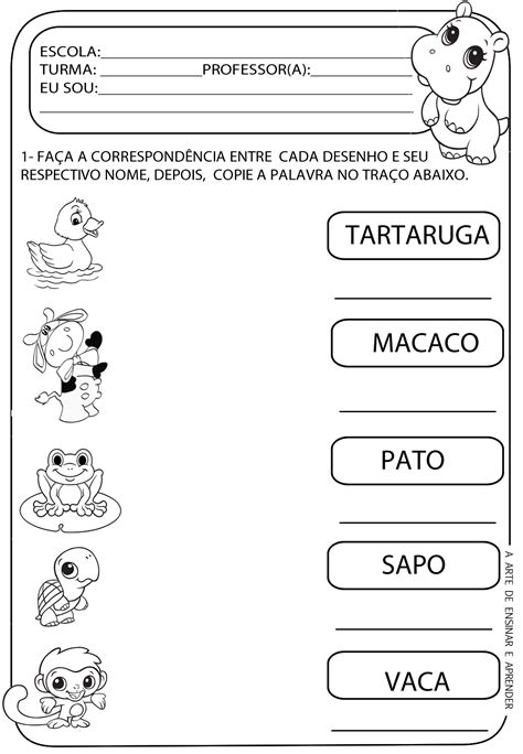 Atividades Prontas Leitura E Escrita A Arte De Ensinar E Aprender