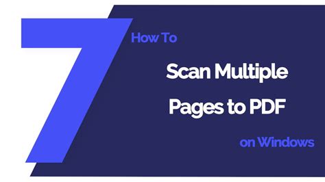 how to scan multiple pages to pdf on windows pdfelement 7 youtube