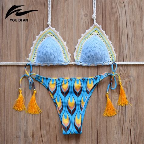 Swimwear Female 2016 Crochet Swimsuit Sexy Bikini Set Swimwear Women Summer Dress Handmade