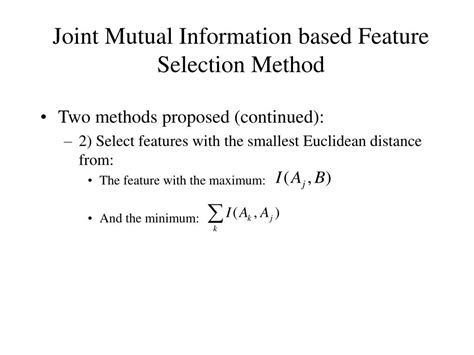 ppt mutual information for image registration and feature selection powerpoint presentation