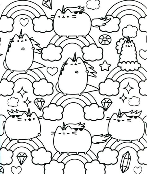 Dibujos Para Colorear Pusheen 70 Piezas Imprimir Gratis