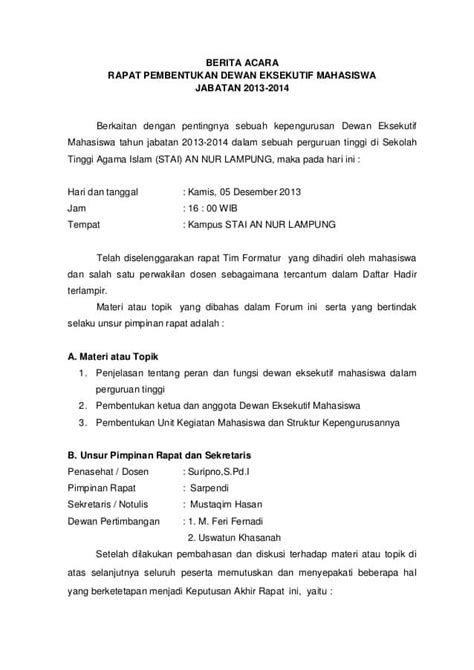 10 Contoh Berita Acara Cara Membuat Dan Pentingya