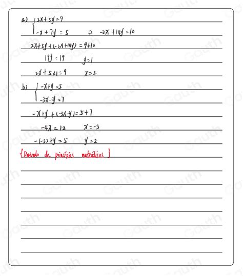Solved Resolva Cada Sistema Linear E Represente Geometricamente Sua