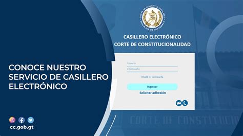 Casillero Electrónico de la Corte de Constitucionalidad YouTube