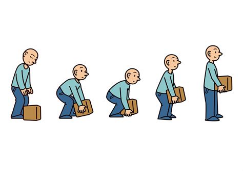 Illustration Pour Cikaba Postures De Travail Port De Charges Lourdes