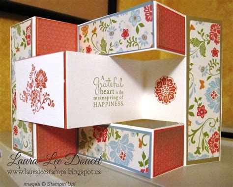 Trifold Card Using Designer Series Paper From Stampin Up Trifold