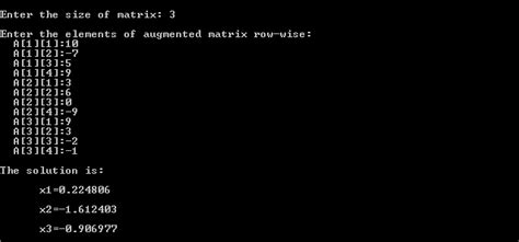 gauss jordan method