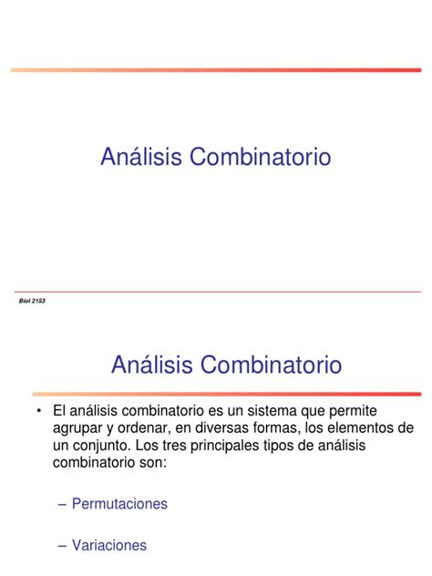 analisis combinatorio pdf permutación combinatoria