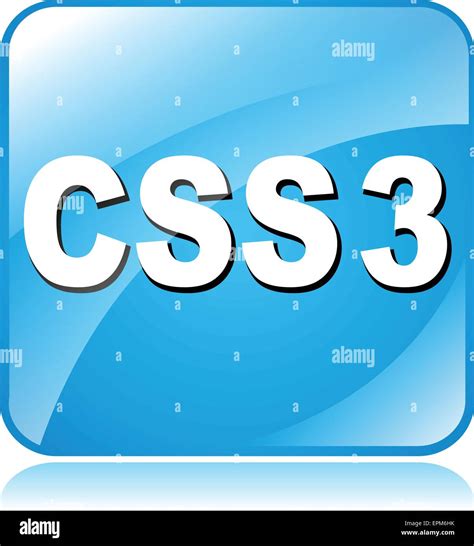 Illustration Of Blue Square Icon For Css Stock Vector Image Art Alamy