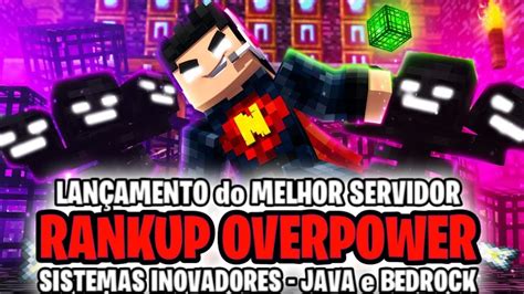 NOVO SERVIDOR de RANKUP OP FARM PVP e RÔBOS para MINECRAFT JAVA