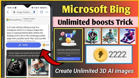 Bing Ai 3D Images Unlimited Boosts Trick Unlimited Boosts Points