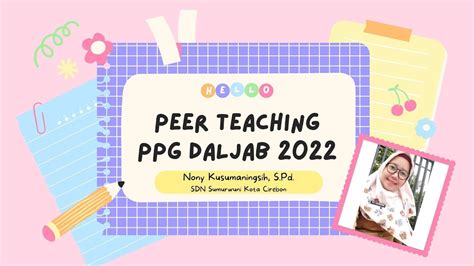 Peer Teaching Ppg Daljab Youtube
