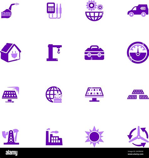 Alternative Energy Icons Set Stock Vector Image Art Alamy