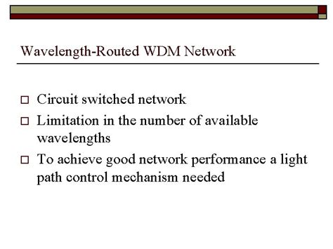 distributed light path control based on destination routing