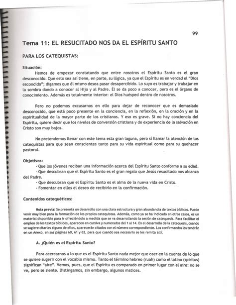 6 Catequesis sobre el Espíritu Santo