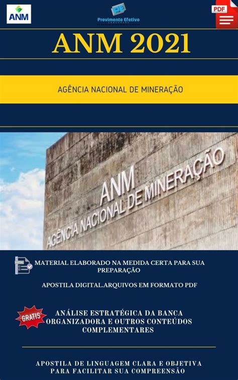 Provimento Efetivo Concursos Apostila ANM Especialista Recursos