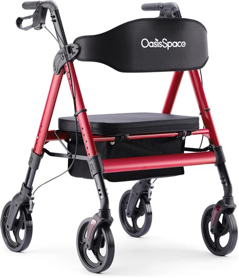 OasisSpace Heavy Duty Rollator Walker Bariatric Rollator Walker With