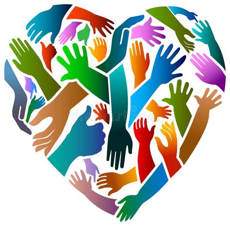 Helping Hands Abstract Helping Hands Design With Isolated White