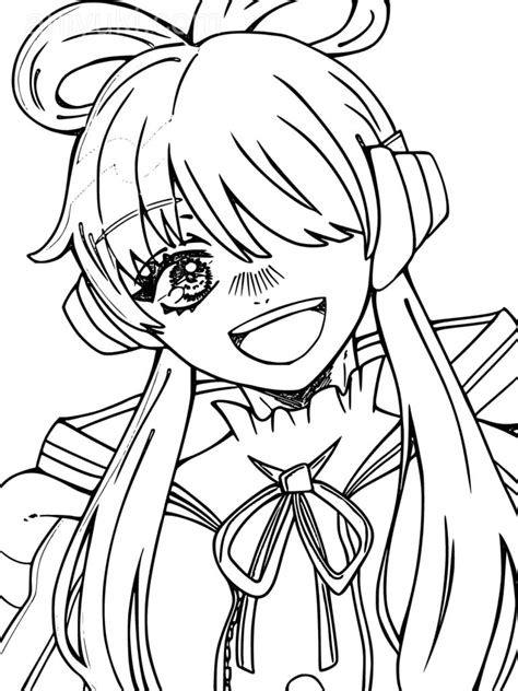 Happy Uta One Piece Film Red Coloring Page Free Printable Coloring Pages