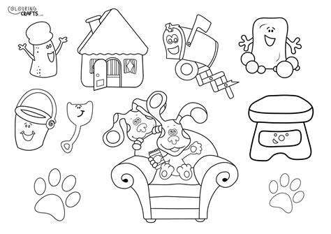 Blue Blues Clues Colouring Page Colouring Crafts