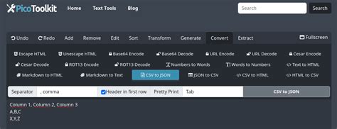 CSV To JSON Converter