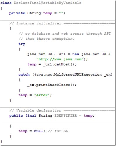 declaring final variables elegantly using the assigner design pattern dzone